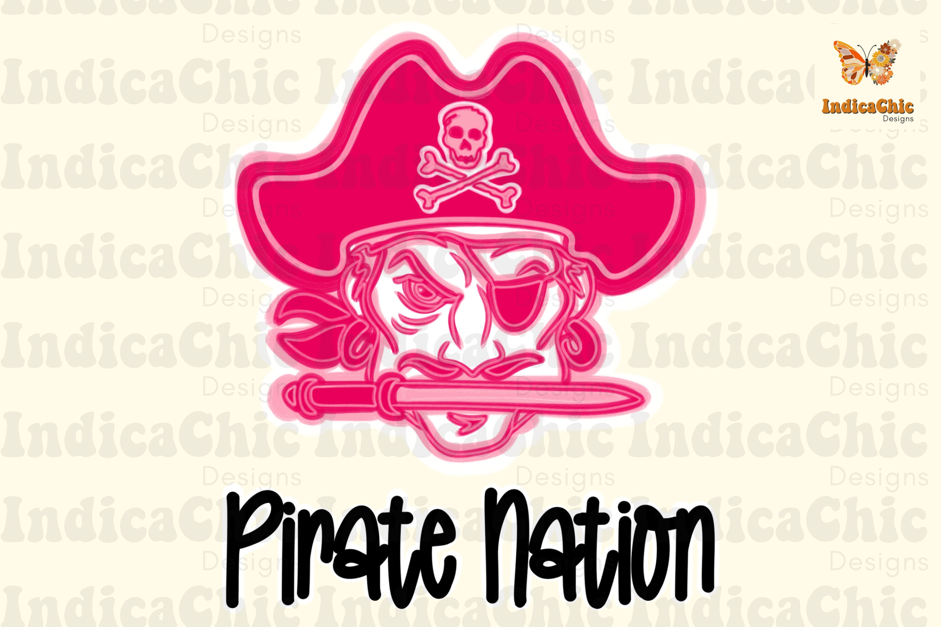 Pirates Preppy Mascot PNG Pirates Pink and Preppy Mascot Pirates PNG ...