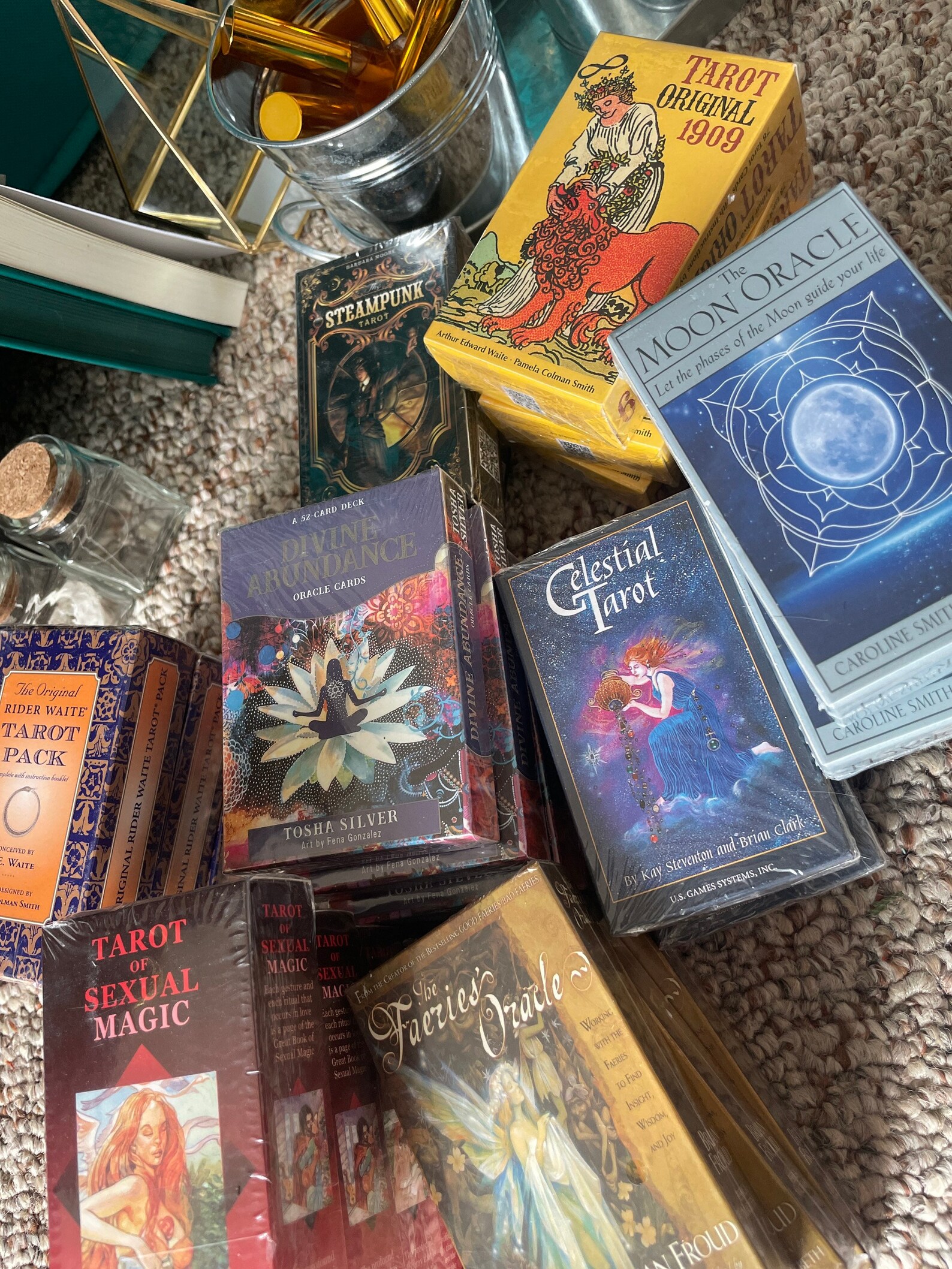 Tarot/oracle Deck Trio Set Mystery Box Divination Fortune Telling Cards ...