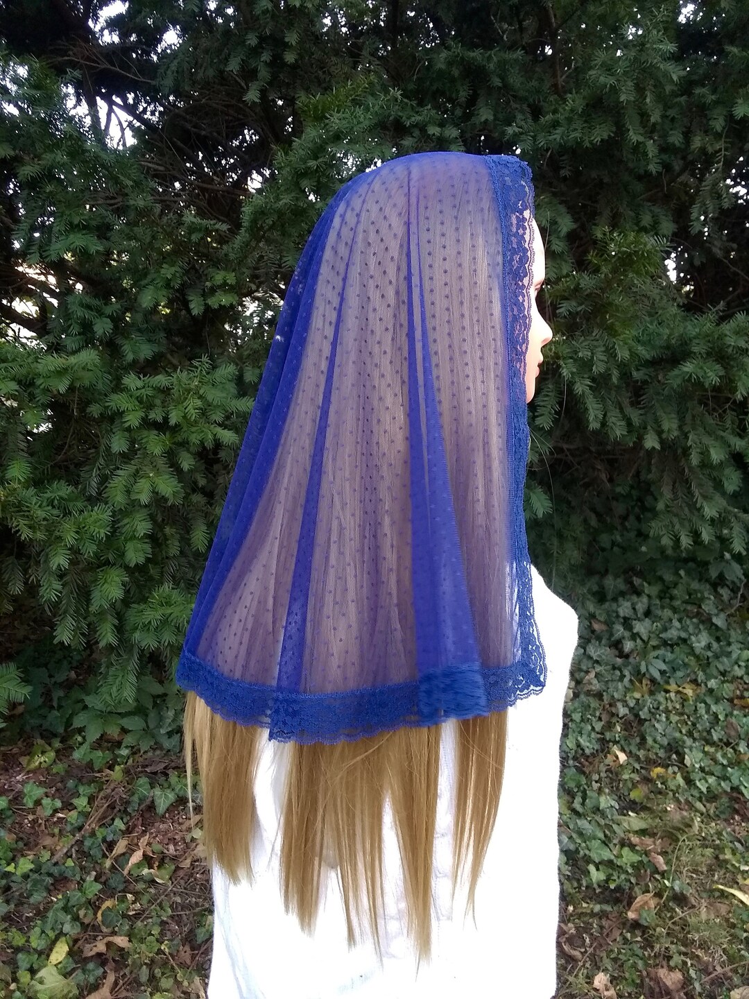 Virgo Clemens Pin-dot Veil, Half-circle, Vintage Chapel Veil - Etsy