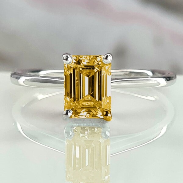 Lab Created Yellow Diamond - Etsy