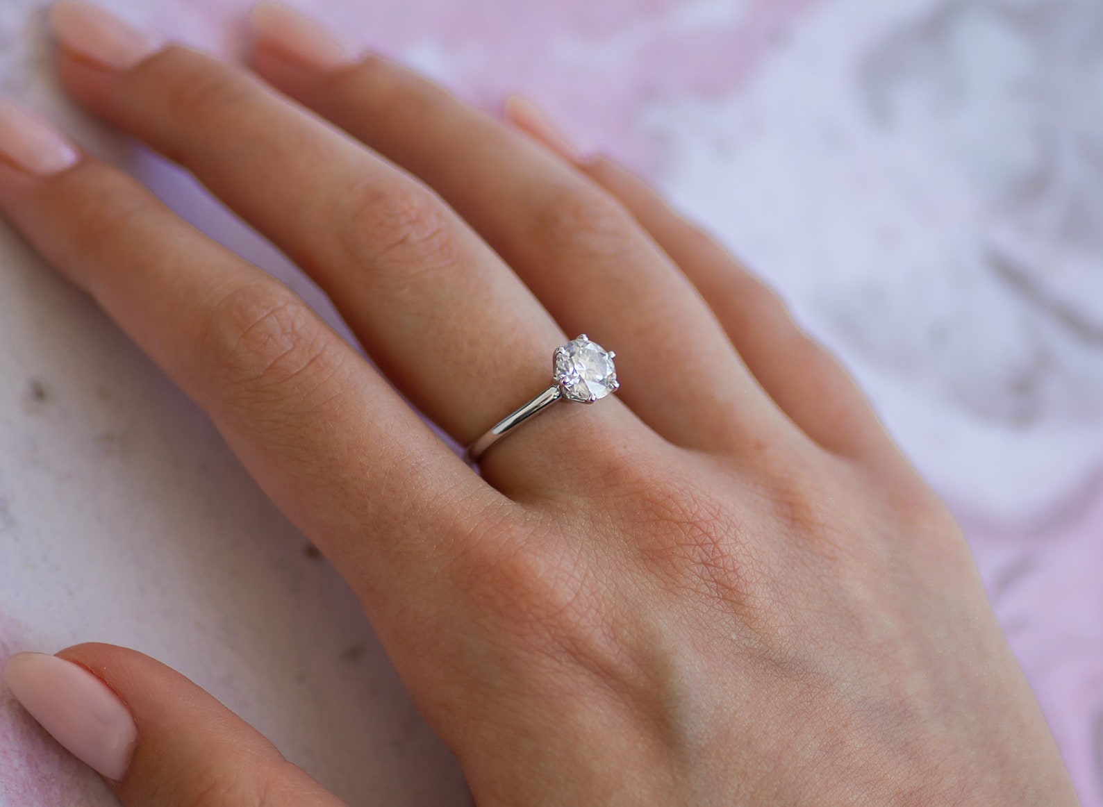 Luxurious 2 Ct Diamond Engagement Solitaire Ring Crown Style - Etsy