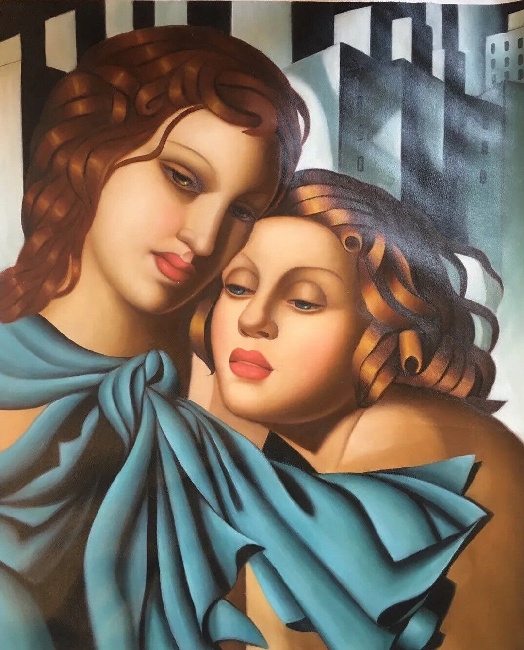 Tamara De Lempicka the Youngs Girls Reproduction Real Oil - Etsy