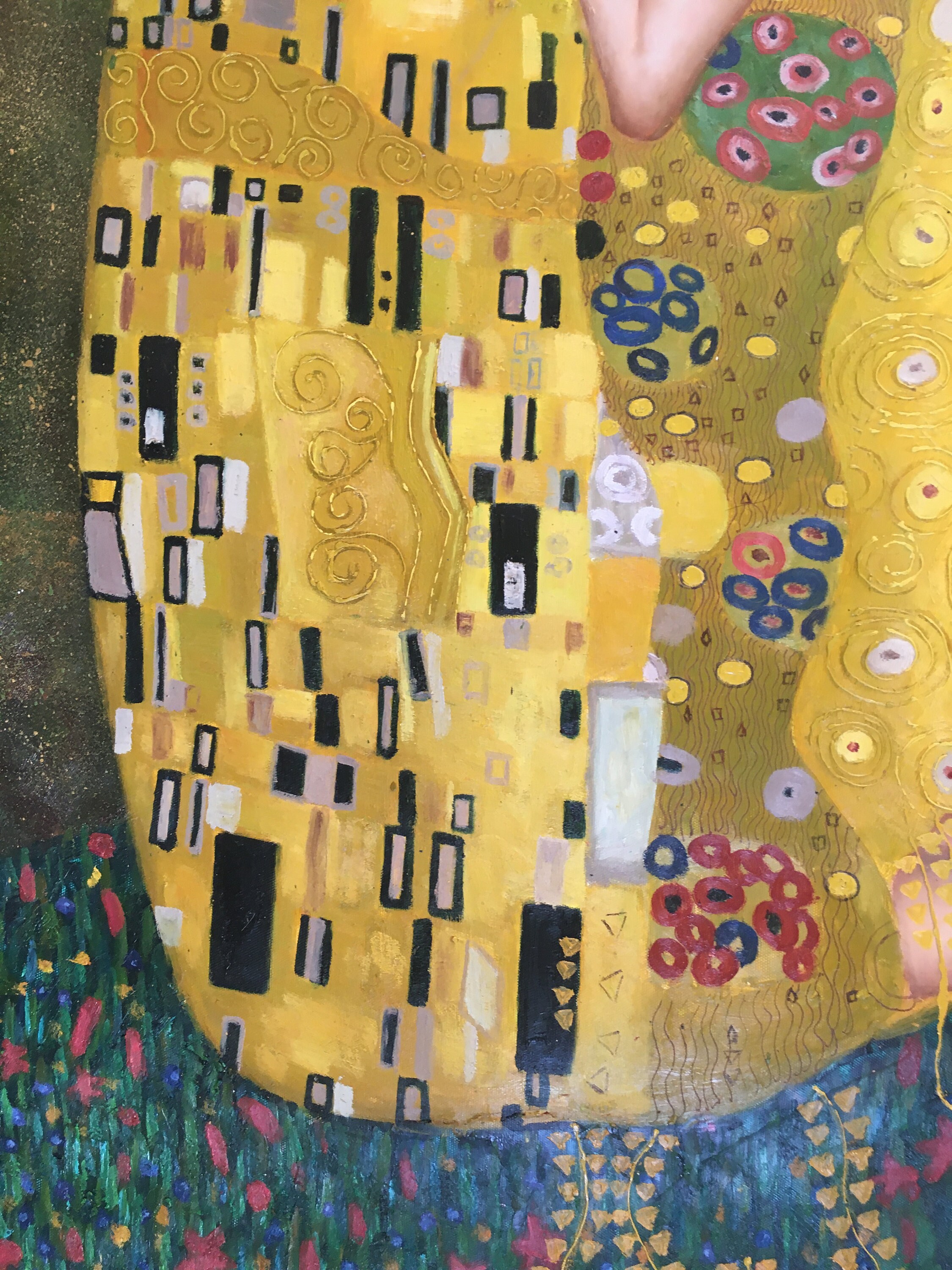 Klimt the Kiss Reproduction Real Oil Painting 39 X 27 Inches - Etsy