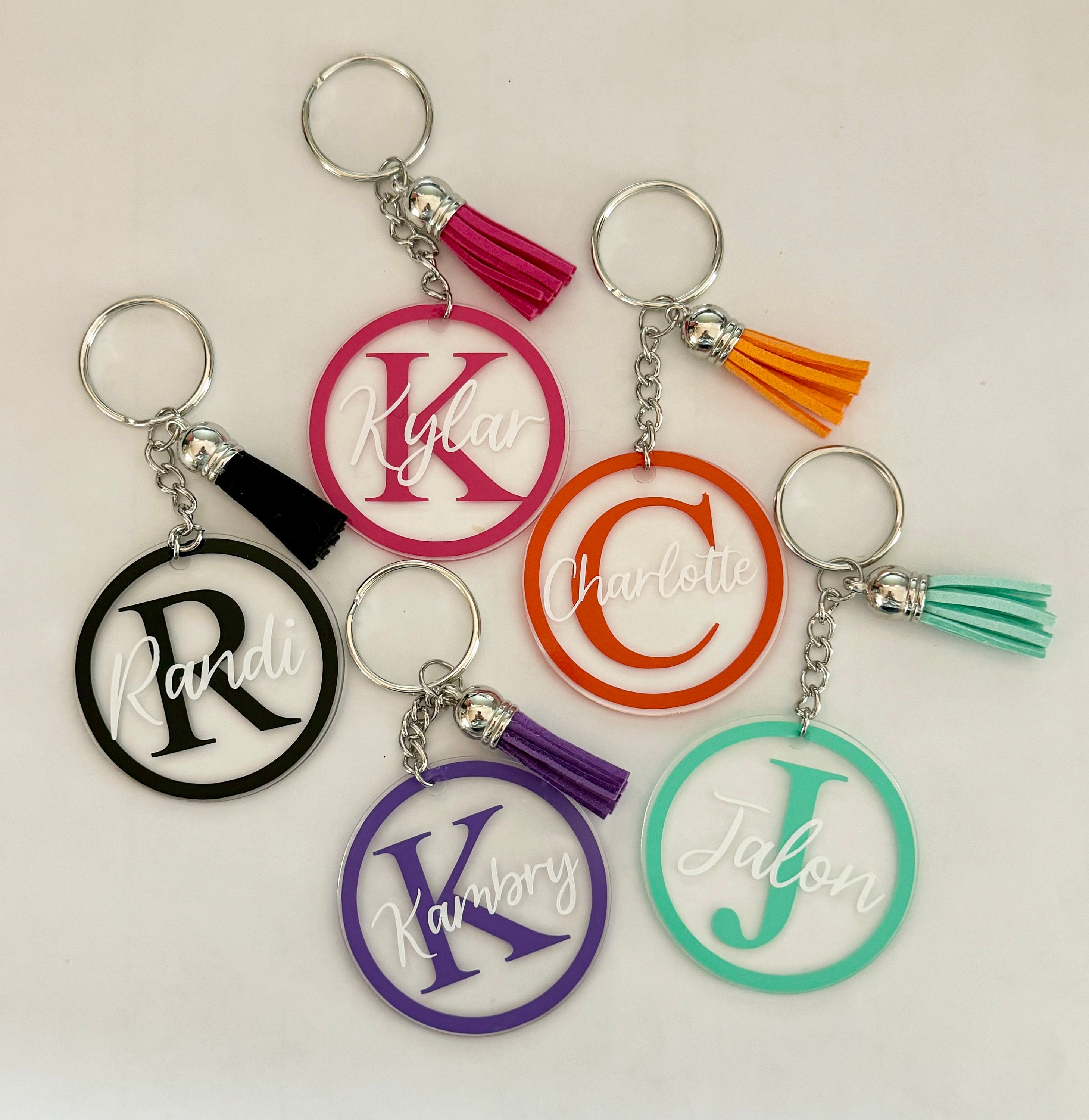 Personalized Monogram Keychains Gift - Etsy