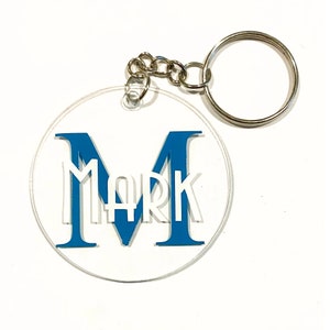 Monogram Name Keychains Mens Keychains Manly Keychains Monogram ...