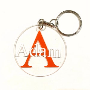 Monogram Name Keychains Mens Keychains Manly Keychains Monogram ...