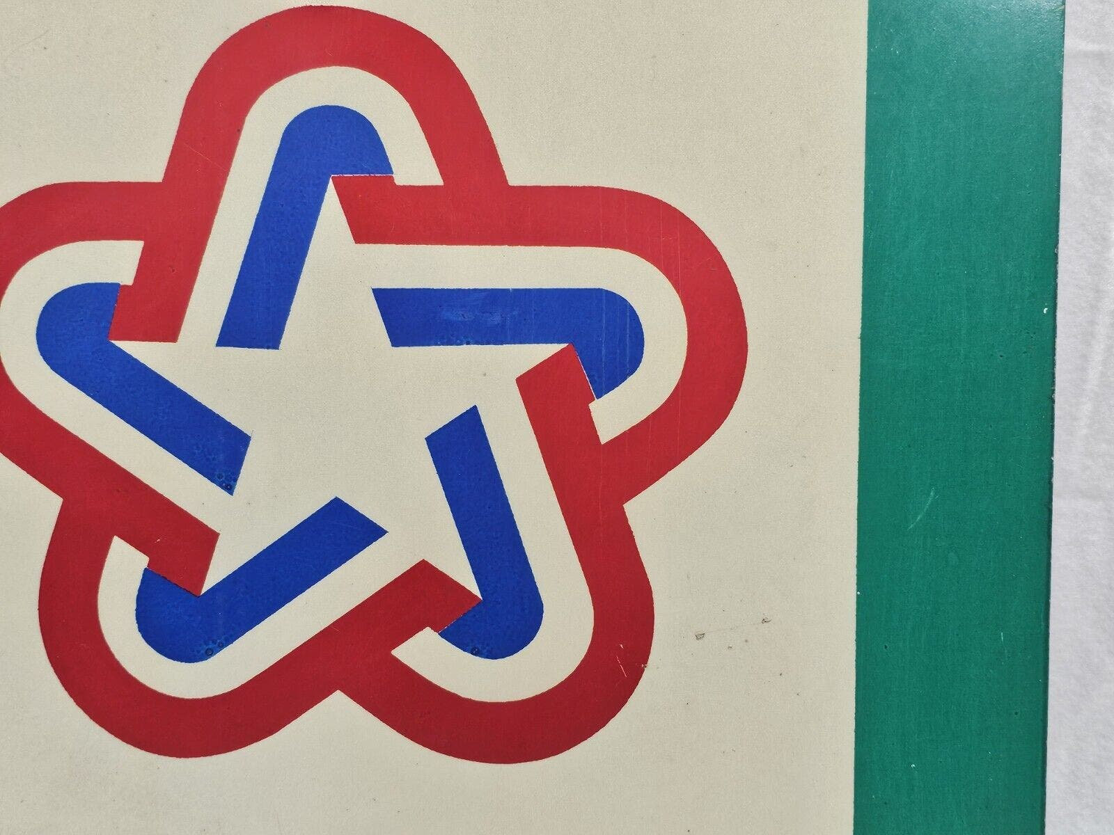 Vintage 1976 Bicentennial Revolution Star America USA Street Metal Sign ...