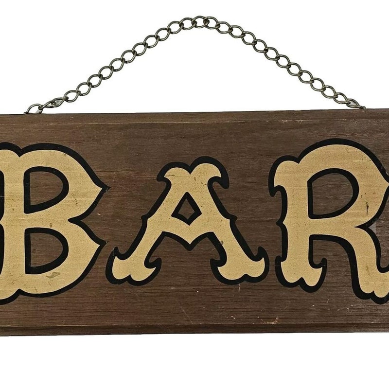 Wooden Bar Sign - Etsy
