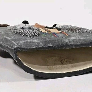 11 Vintage Ceramic Bisque Arrowhead Hand Painted Native American Wolves ...
