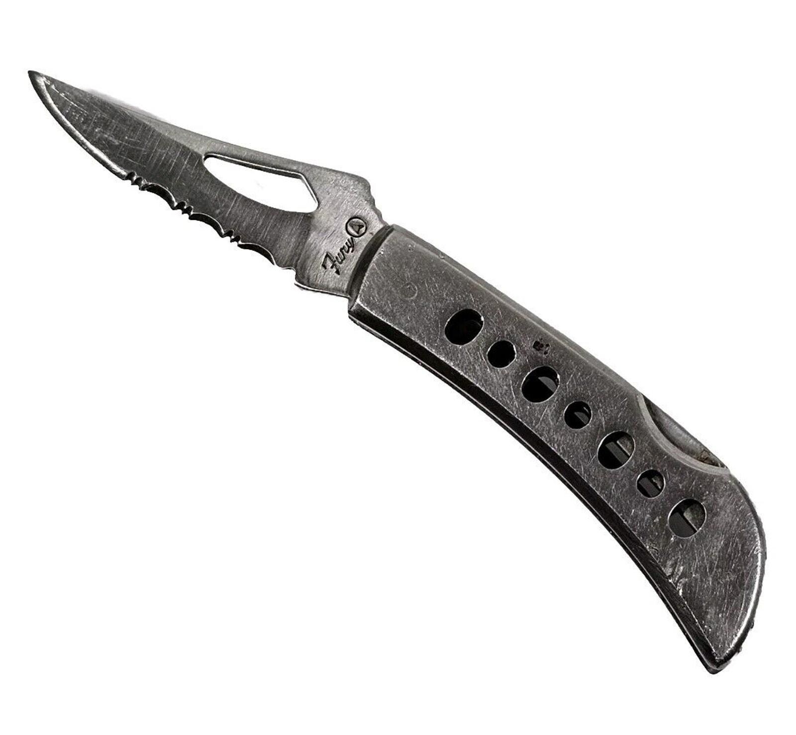 Fury 29748 Folding 2" Lockback Wharncliffe Silver Pocket Knife - Etsy