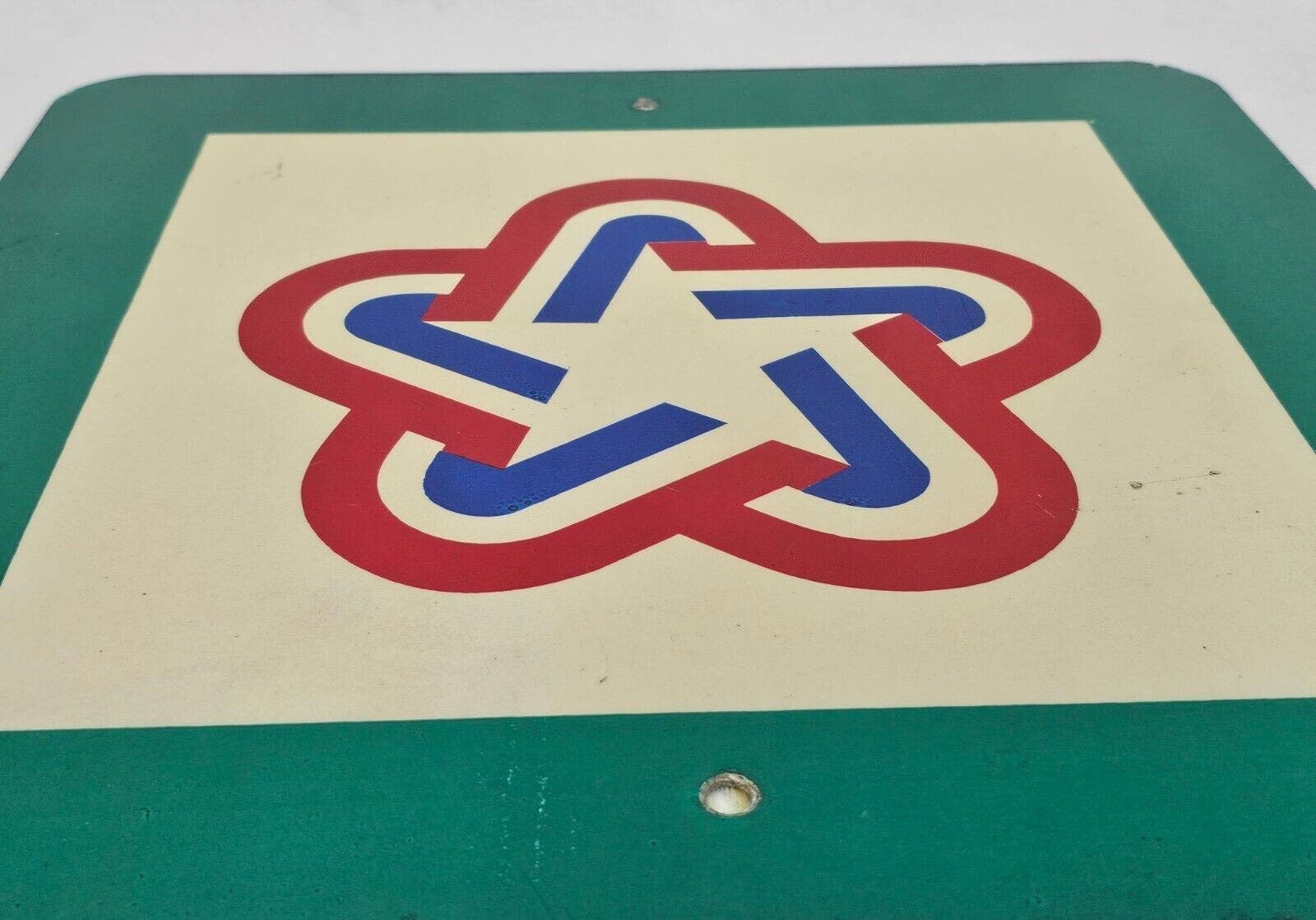 Vintage 1976 Bicentennial Revolution Star America USA Street Metal Sign ...