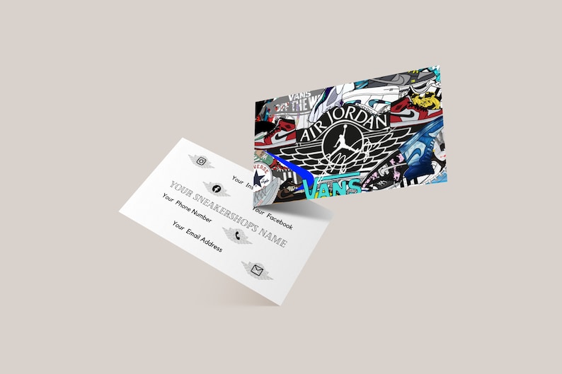 Air Jordan Sneaker Business Card, Shoe Business Card for Sellers ...