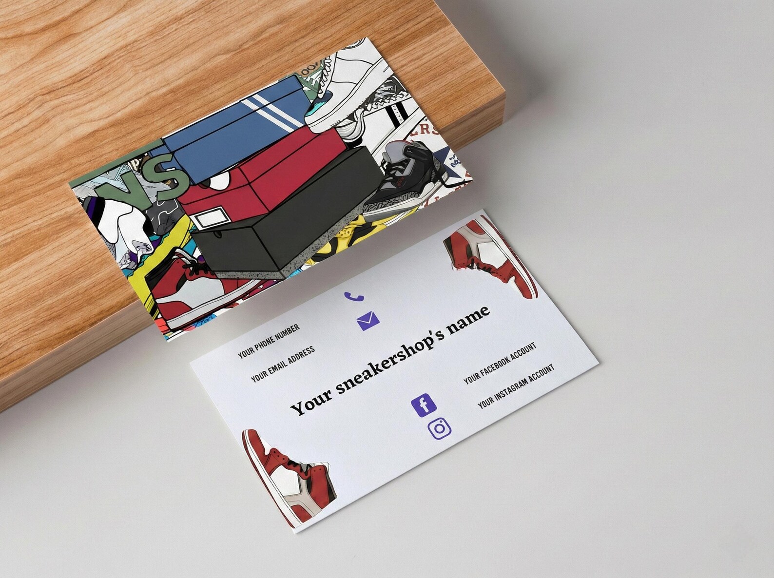 Sneaker Business Card: Shoe Seller Customizable Template (digital) - Etsy