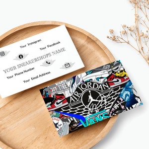 Air Jordan Sneaker Business Card, Shoe Business Card for Sellers ...
