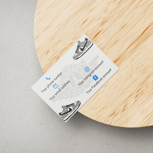 Blue Sneaker Business Card, Shoe Business Card for Sellers/resellers - Etsy