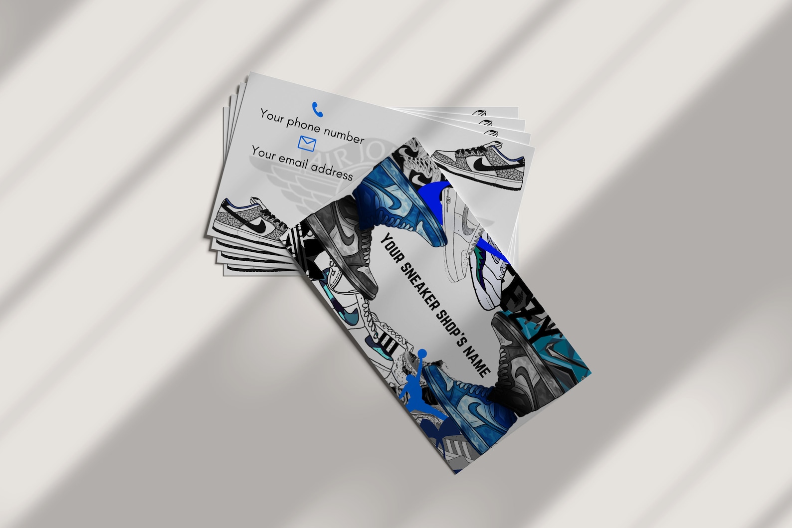Blue Sneaker Business Card, Shoe Business Card for Sellers/resellers - Etsy