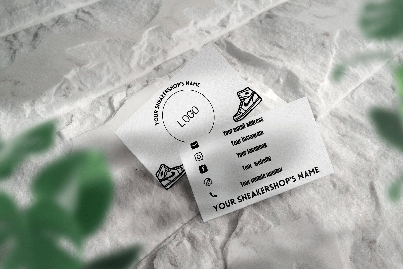 Black-white Sneaker Business Card for Sellers/ Resellers - Etsy