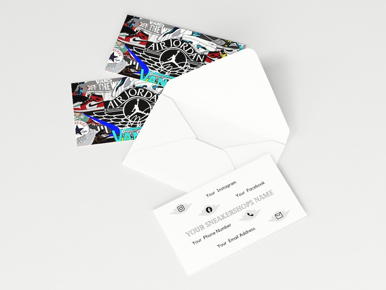 Air Jordan Sneaker Business Card: Shoe Seller Customizable Template ...