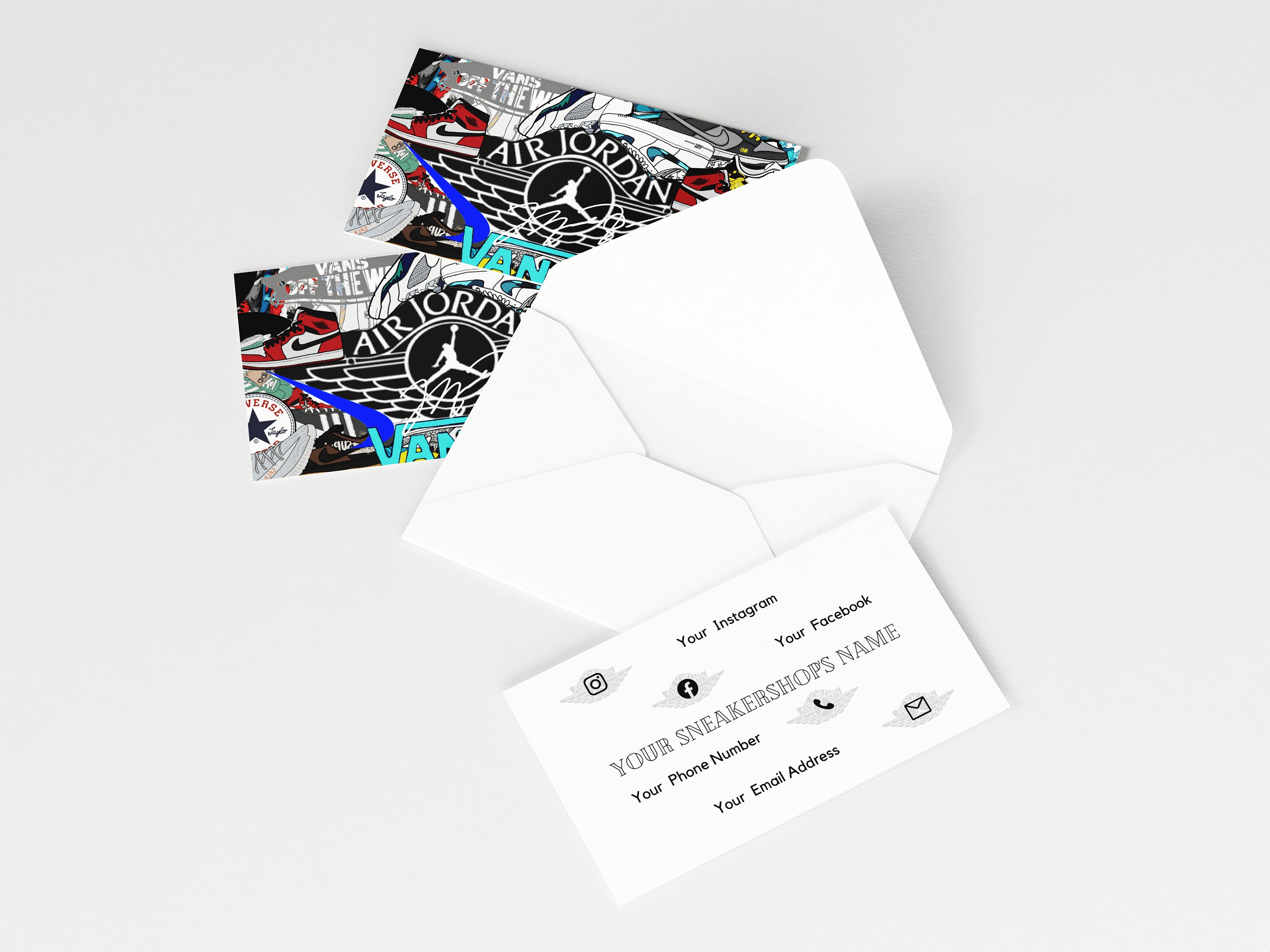 Air Jordan Sneaker Business Card, Shoe Business Card for Sellers ...
