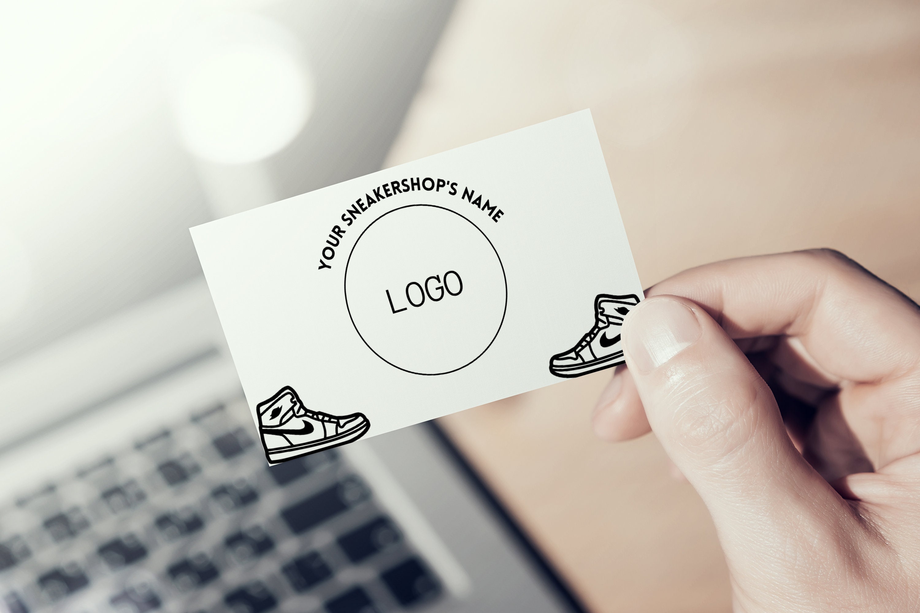 Black-white Sneaker Business Card for Sellers/ Resellers - Etsy