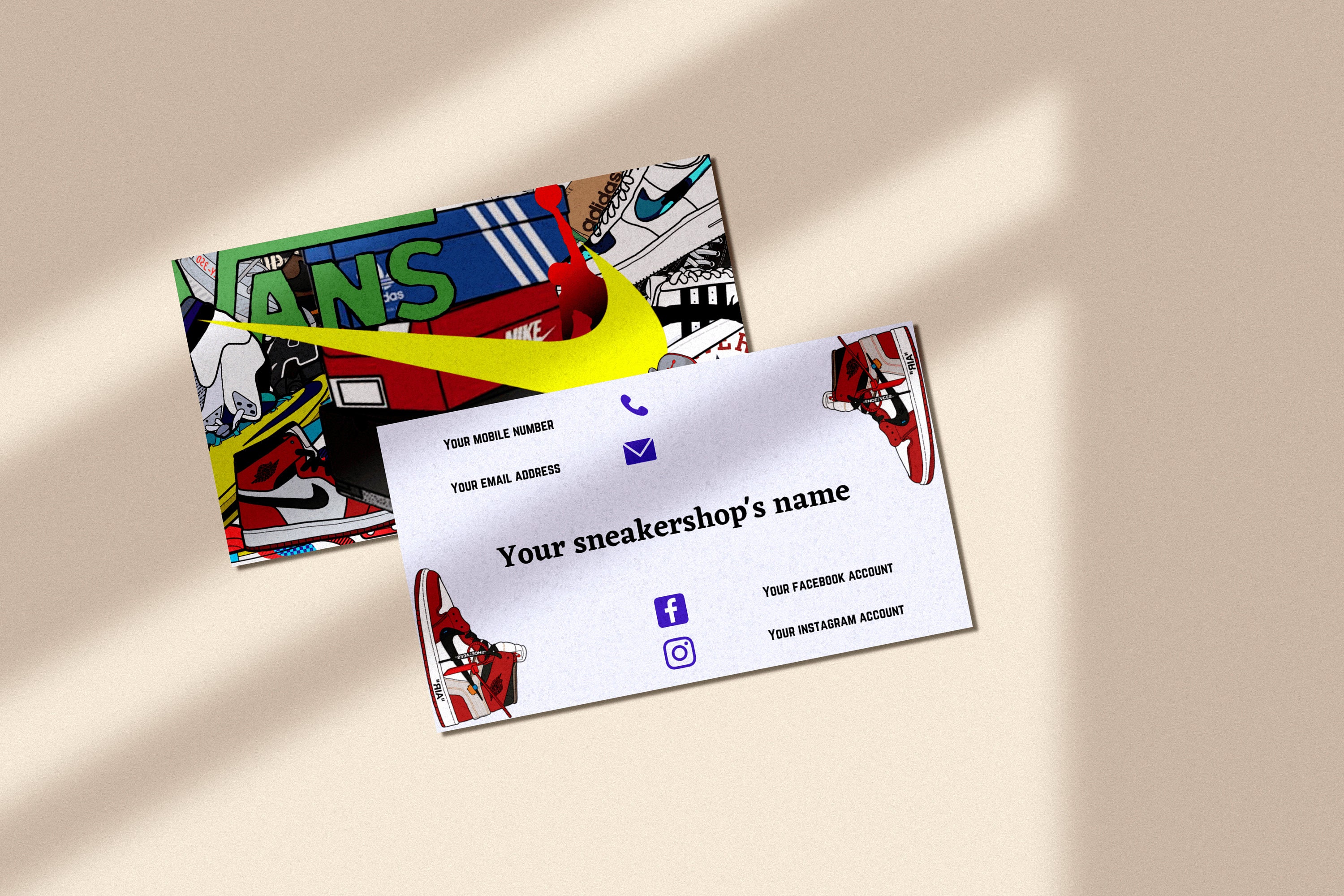 Sneaker Business Card, Shoe Business Card for Sellers/resellers - Etsy