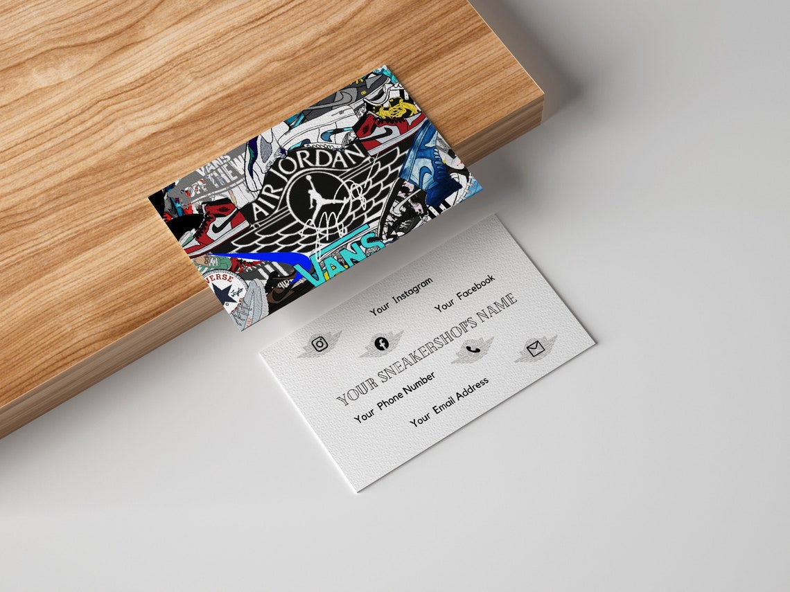 Air Jordan Sneaker Business Card, Shoe Business Card for Sellers ...