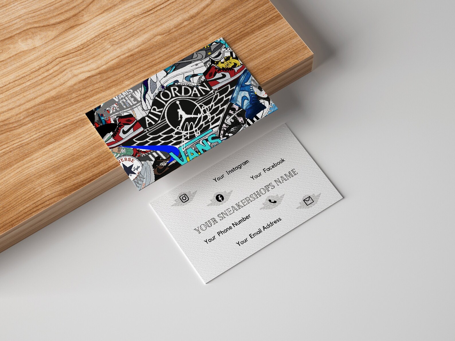 Air Jordan Sneaker Business Card, Shoe Business Card for Sellers ...