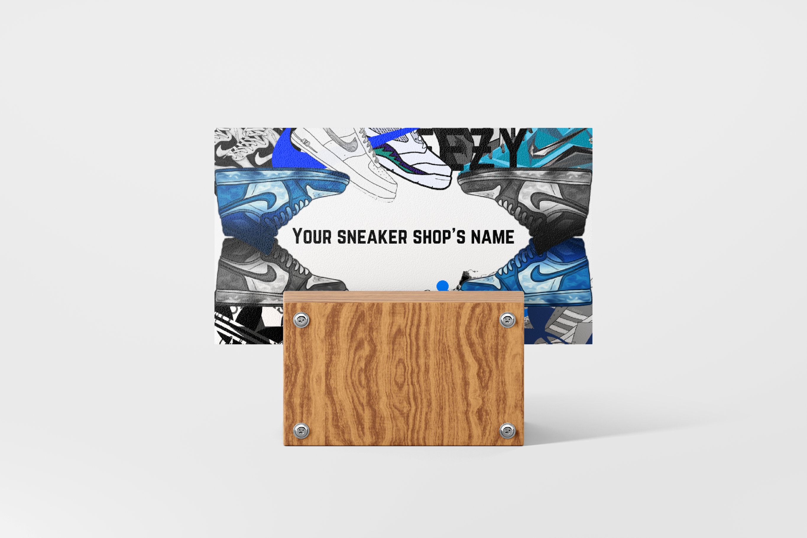 Blue Sneaker Business Card, Shoe Business Card for Sellers/resellers - Etsy