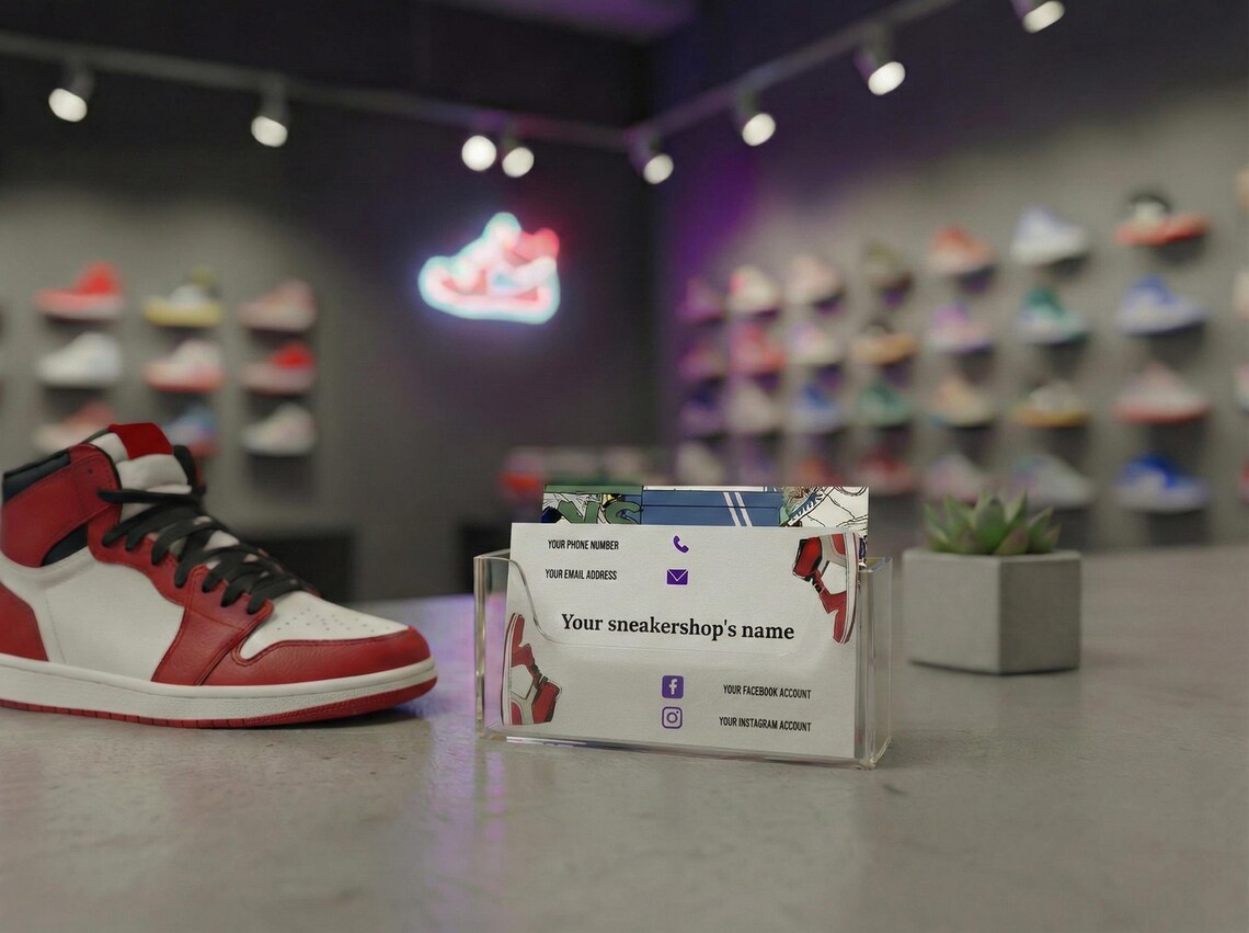 Sneaker Business Card: Shoe Seller Customizable Template (digital) - Etsy