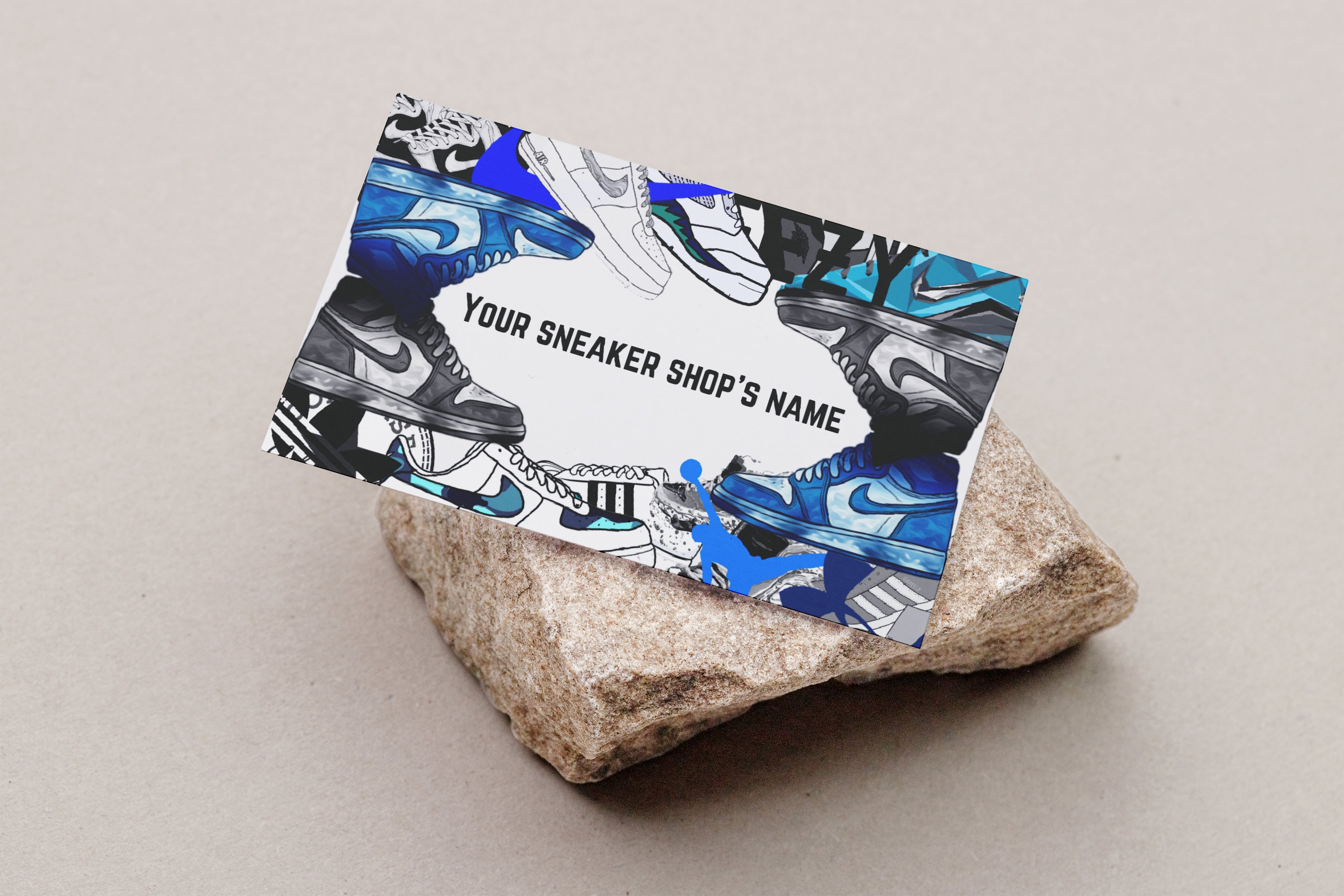 Blue Sneaker Business Card, Shoe Business Card for Sellers/resellers - Etsy