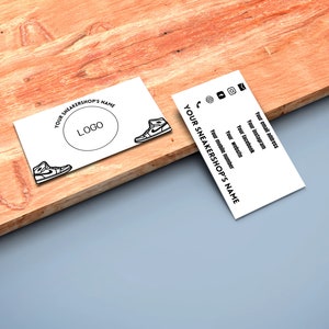 Black-white Sneaker Business Card for Sellers/ Resellers - Etsy