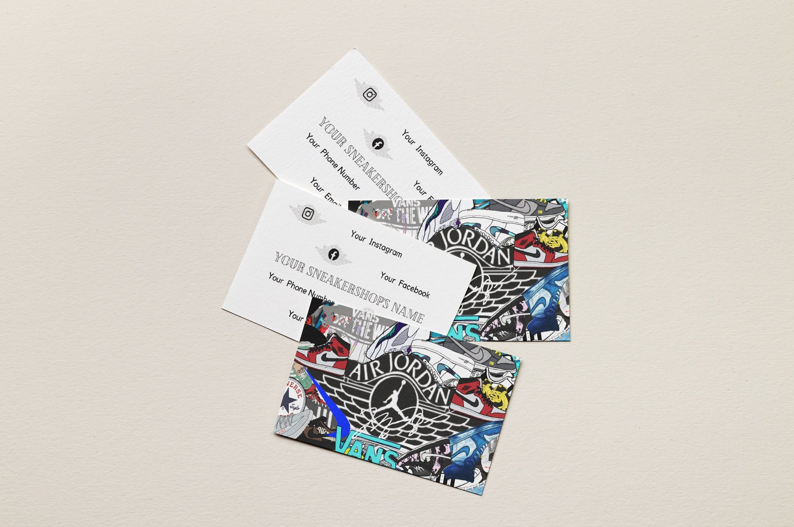 Air Jordan Sneaker Business Card, Shoe Business Card for Sellers ...