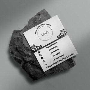 Black-white Sneaker Business Card for Sellers/ Resellers - Etsy