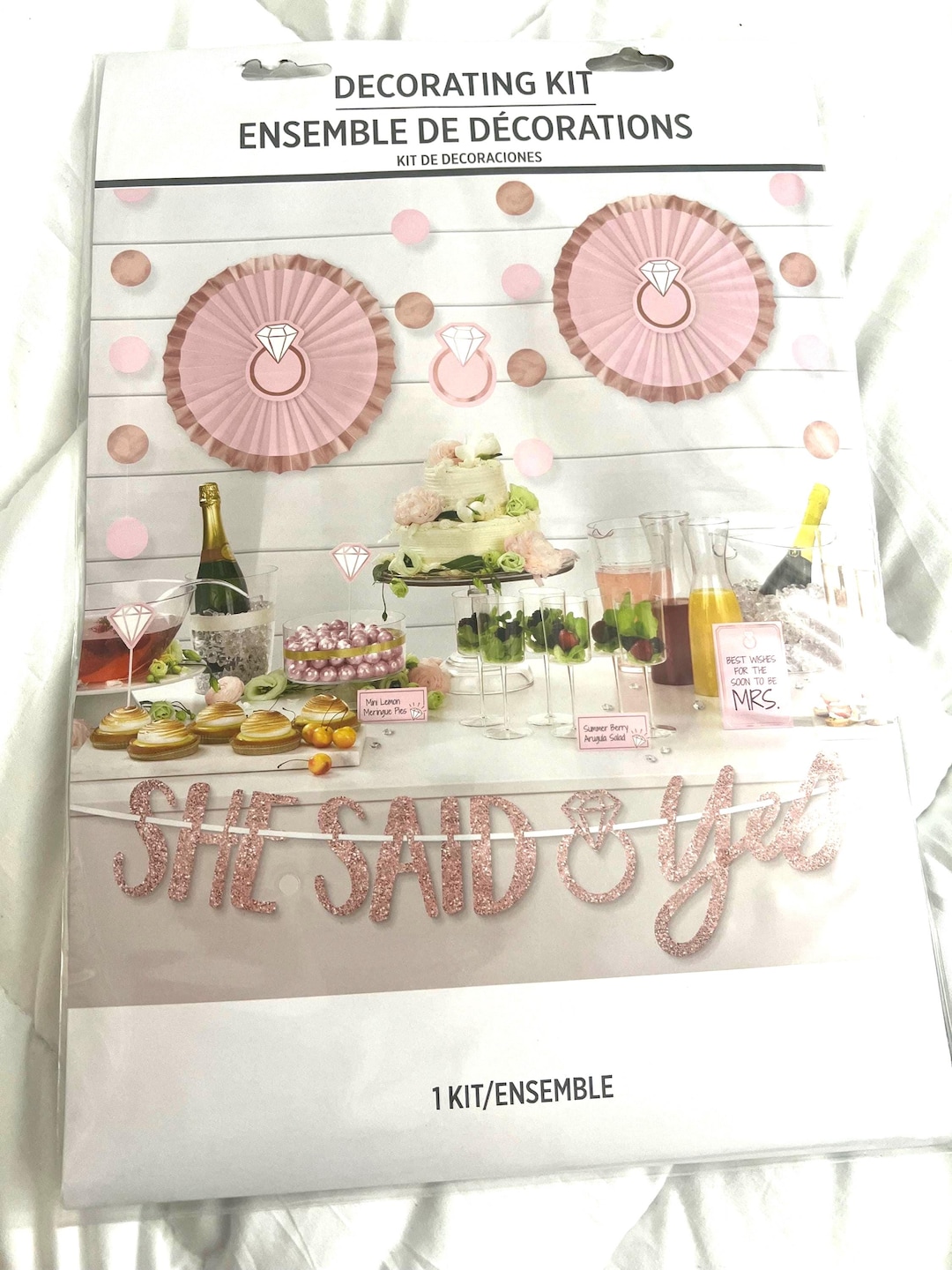 She Said YES | Decorating Kit | Paper Decor Kit | Wedding | Celebration ...