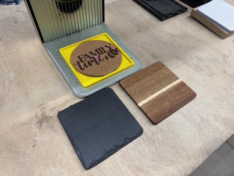 Xtool F1 Coaster Jig: 4" Round & Square Engraving, 3D Printed - Etsy
