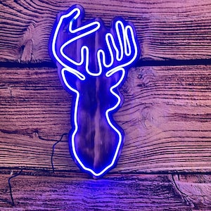 LED Neon Deer Buck Sign | Bar LED Neon Sign|led Neon Light | Garage Led ...