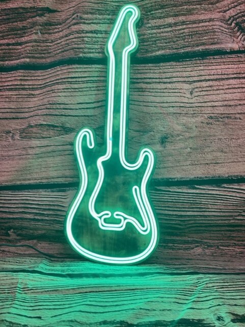 LED Neon Electric Guitar Sign | Bar LED Neon Sign|led Neon Light ...