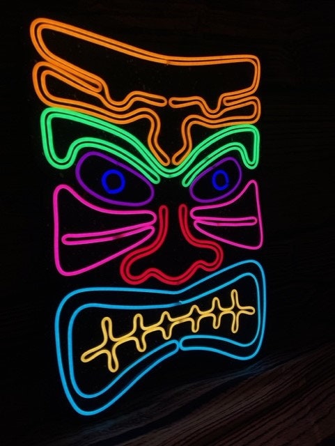 LED Neon Tiki Man Sign | Bar LED Neon Sign|led Neon Light | Garage Led ...