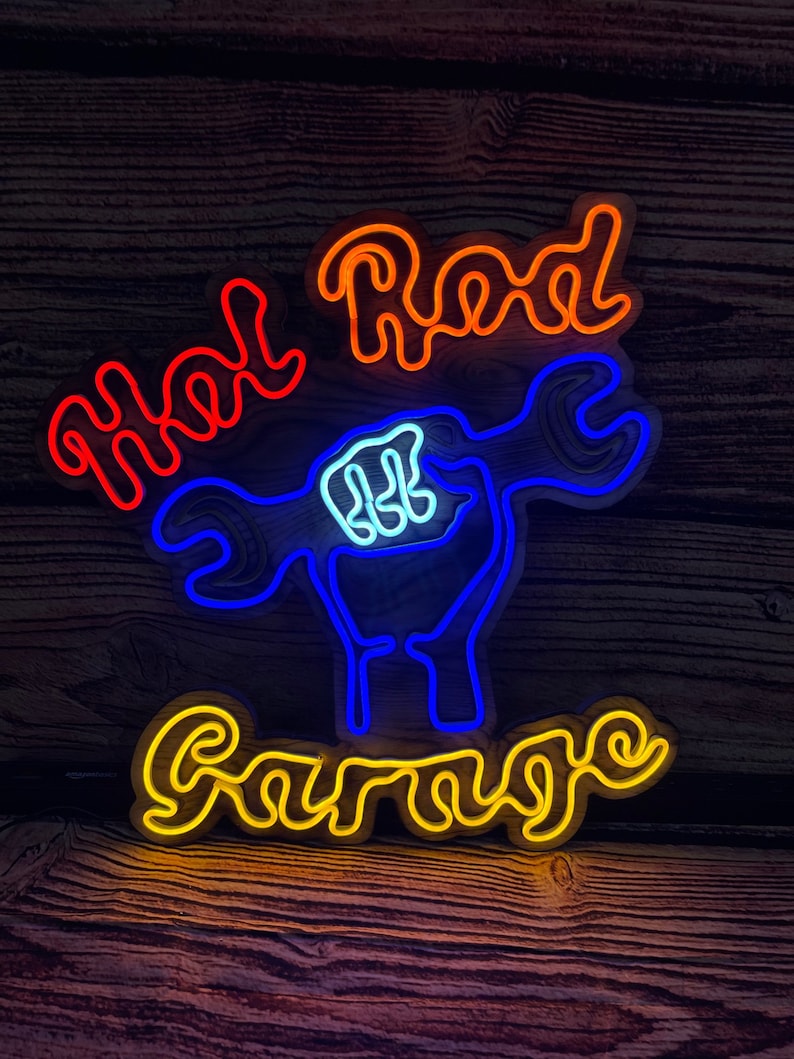 LED Neon Hot Rod Garage Sign Bar LED Neon Sign LED Neon - Etsy