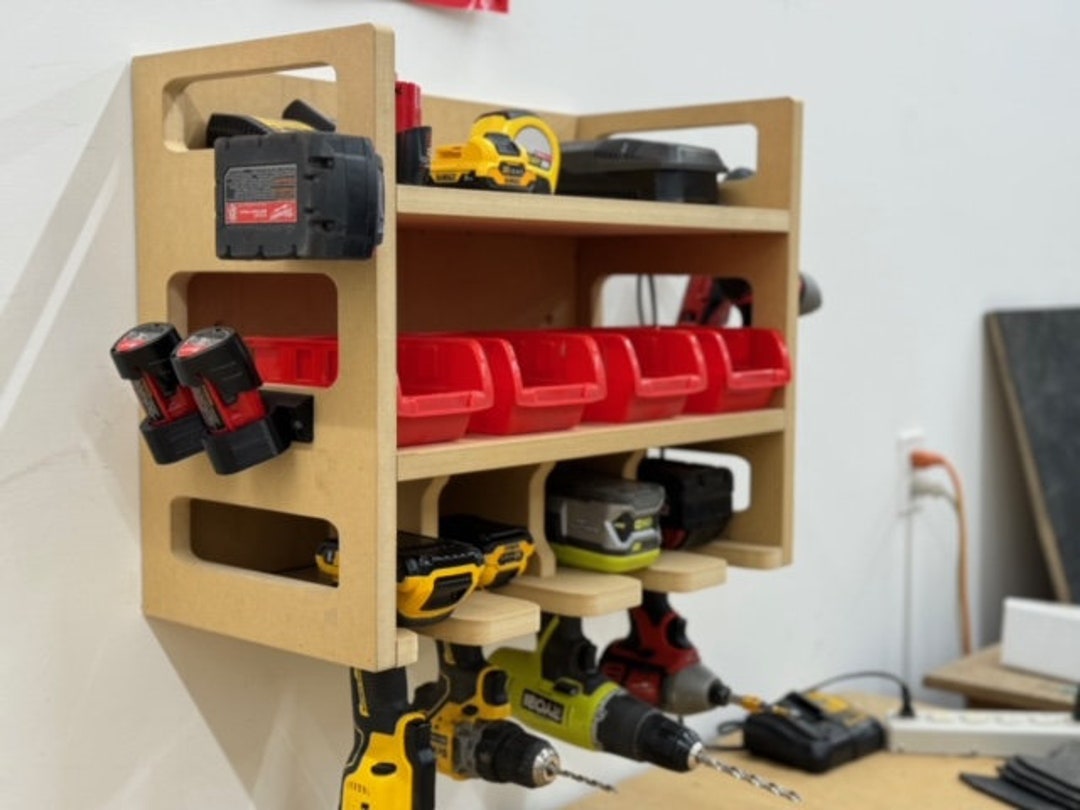 4 Slot Drill Holder-cordless Drill/tool Holder-workshop Organizer-tool ...