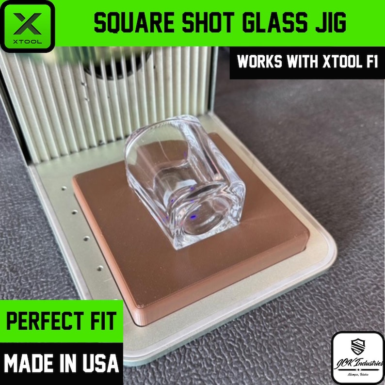 Xtool F1 Square Shot Glass Jig– 3D Printed Laser Alignment Tool- Glass ...