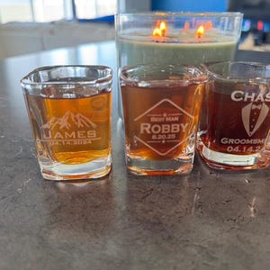 Personalized Laser Engraved Square Shot Glasses-custom Gift for ...