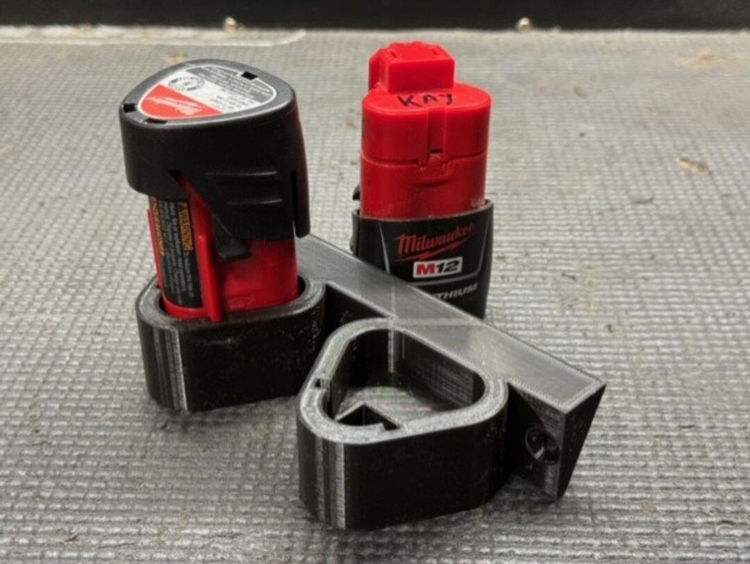 Milwaukee M12 Battery Storage 3D Printed Wall Mount Battery Holder - Etsy