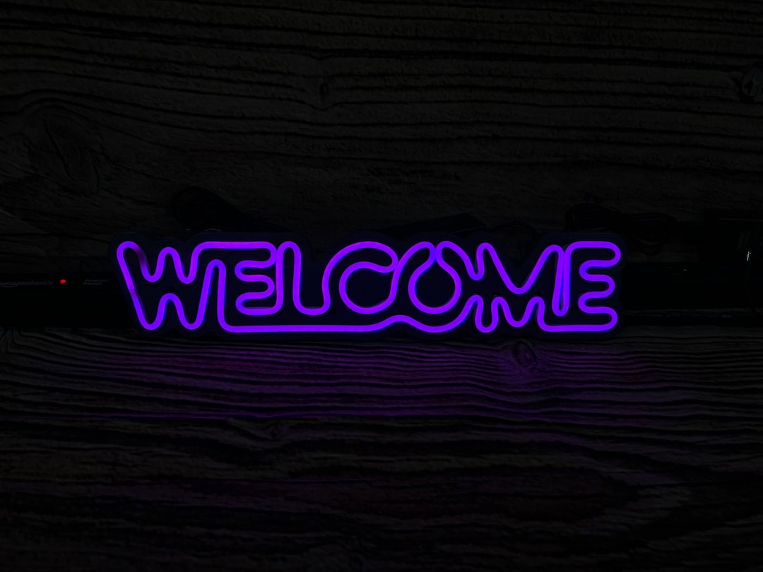 LED Neon Welcome Sign | Bar LED Neon Sign|led Neon Light | Garage Led ...