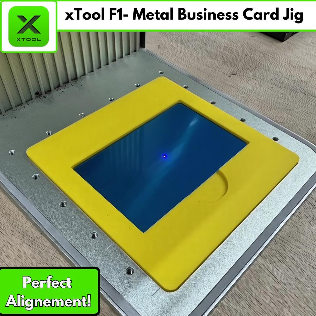 Xtool F1 Metal Business Card Jig-3d Printed Laser Jig-xtool F1 Jig ...