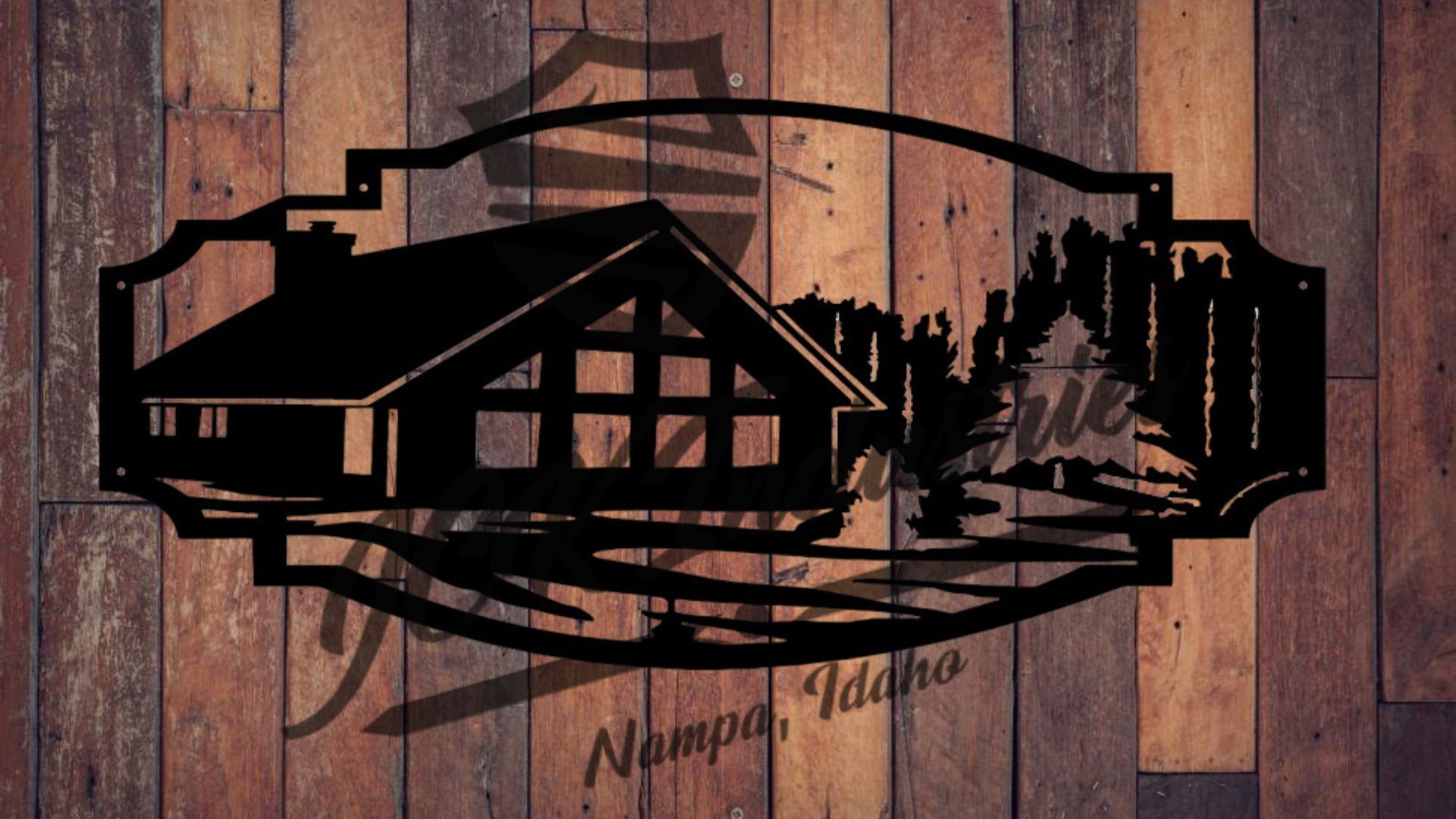 Cabin in the Woods - Customizable - DXF and SVG - Digital Download ...