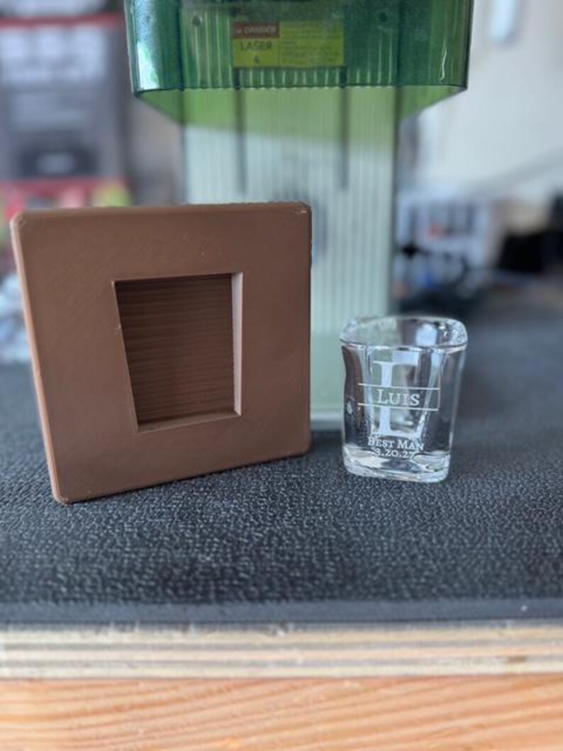 Xtool F1 Square Shot Glass Jig– 3D Printed Laser Alignment Tool- Glass ...