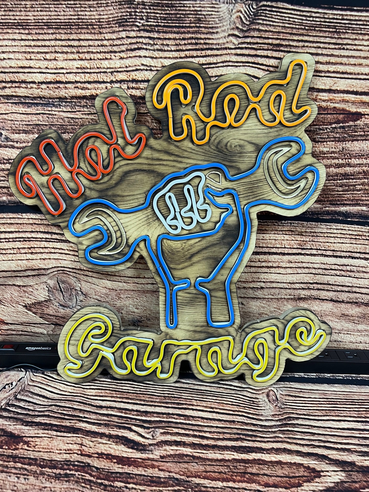 LED Neon Hot Rod Garage Sign Bar LED Neon Sign LED Neon Light Garage ...