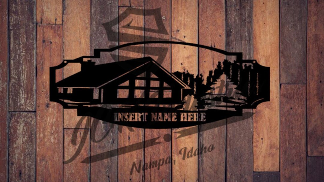 Cabin in the Woods - Customizable - DXF and SVG - Digital Download ...