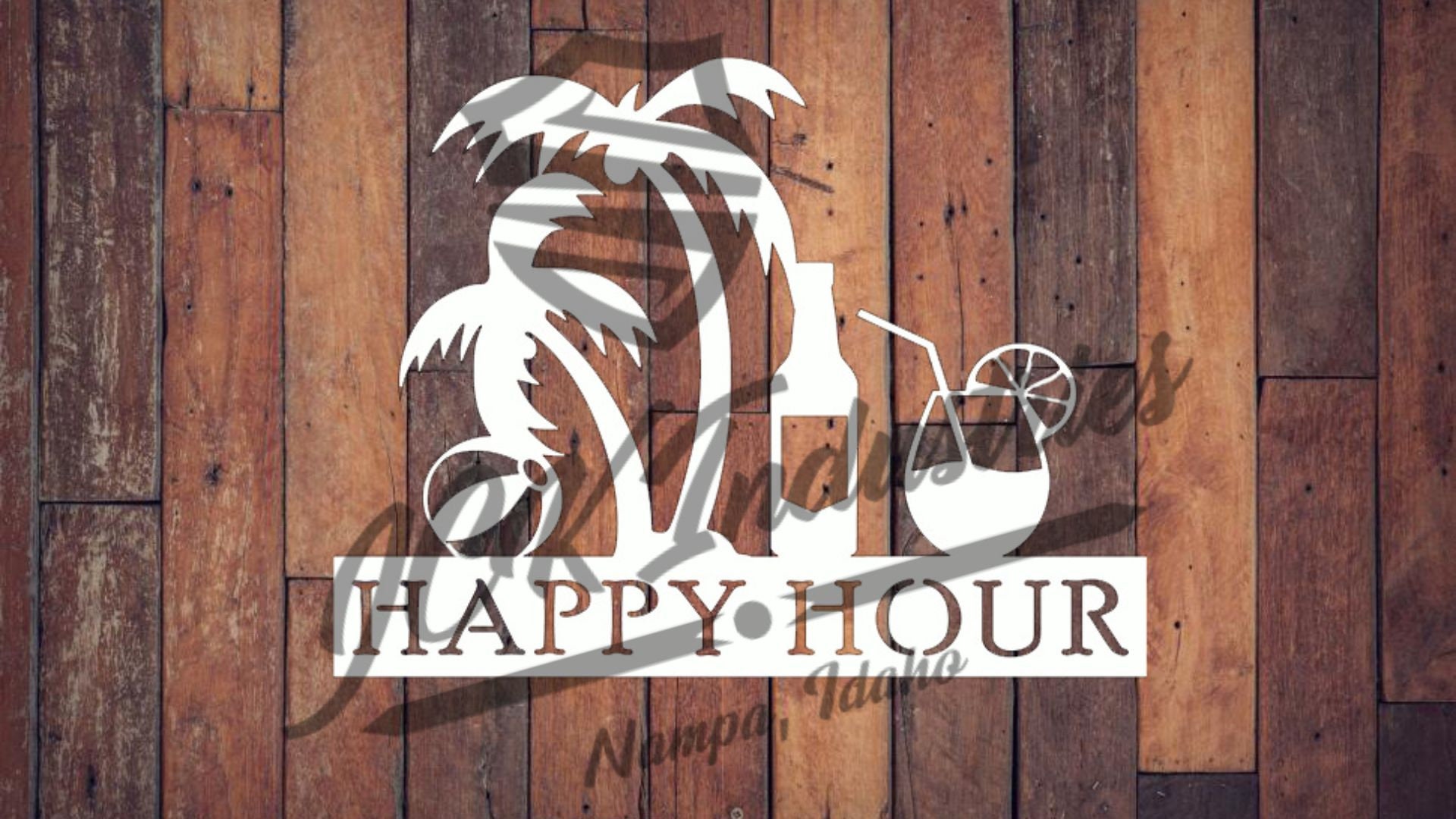 Happy Hour Sign - Customizable - DXF and SVG - Digital Download - Laser ...